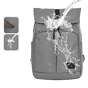 COTS Laptop Backpack for Work, Unisex Business Travel Backpack Fits 15.6 Inch Slim Notebook, Water Resistant College School Bookbag, Fashion Casual Daypack Gifts for Men & Women, Black