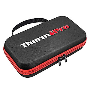 ThermoPro TP17H Digital Meat Thermometer with 4 Temperature Probes+Official ThermoPro Carrying Case for TP-16, TP-16S, TP-17,TP-17H