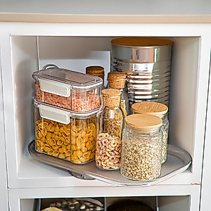 Londonderry Fridge Organizers and Storage with Lazy Susan Turntable - 15.7’’ and 13.7’’ Options | Efficient Rotation, Waste Reduction | Suitable for Refrigerator Cabinet and Pantry (Big)