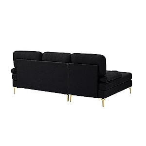YUNLife&Home Convertible Modular Sectional Sofa,Modern Upholstered L-Shaped Accent Corner Sofá Couch Bed with Chaise Lounge for Living Room Apartment Office Furniture Set