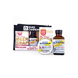 Duke Cannon Supply Co. Best Beard and Soap Kit for Men: Beard Balm and Beard Oil + Beer Soap, 10oz