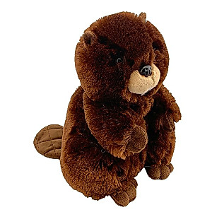 PLUSH TOYS WONDERLAND Justin Beaver Plush Toy, 8-Inch Huggable Stuffed Brown Beaver Zoo Animal, for Kids, Birthdays, Baby Showers, & Toddlers