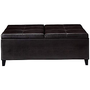 Christopher Knight Home Lanister PU Storage Ottoman, Medium, Brown