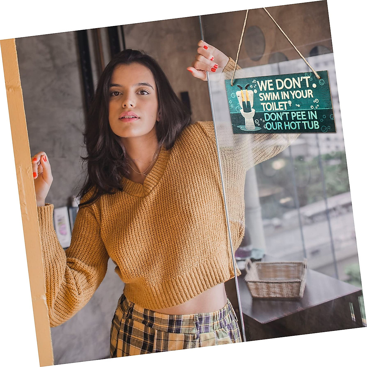 STOBOK 3pcs Bathroom Wall Wooden Sign Bathroom Signs for Door Wood Decor Christmas Decor Bathroom Funny Sign Bathroom Decor Funny Pool Sign Bathroom Wall Sign Bathroom Hanging Pendant