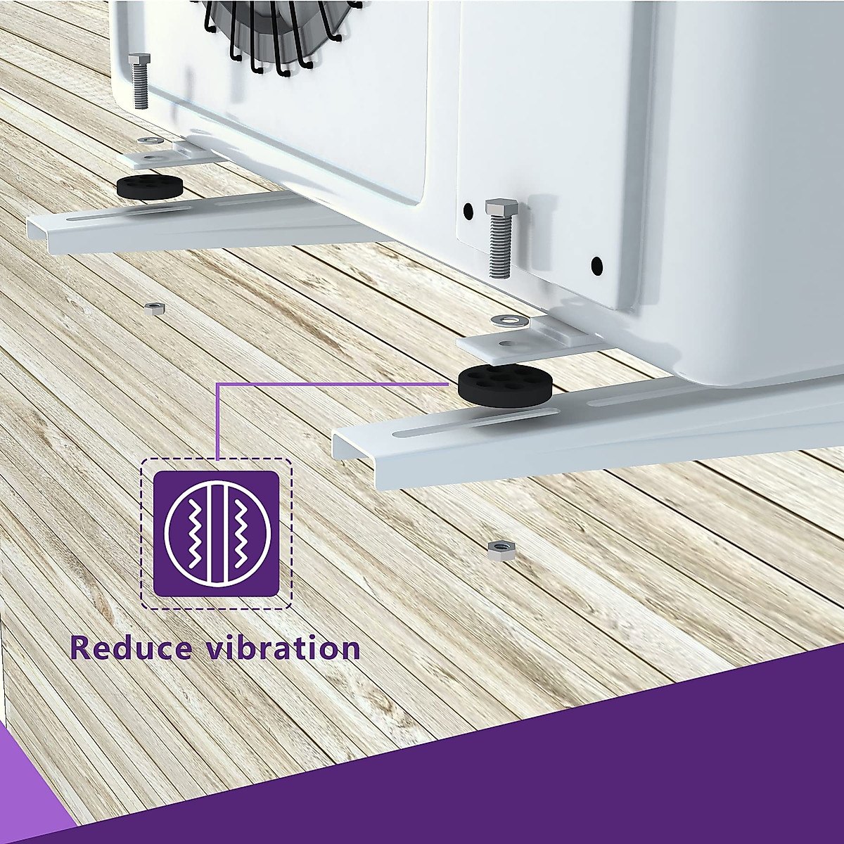 Mxclimate Wall Mounting air Conditioner Bracket for Outdoor Ductless Mini Split Condenser Heat Pumps & HVAC Systems,Universal,9000-36000 Btu AC Units, Heavy Duty Support up to 400 LBS