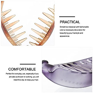 Uonlytech French Clips for Hair 4pcs Banana Hair Clip Acrylic Fish Shape Hair Claw Resin Fishtail Clip for Women and Girls Banana Clips Hair