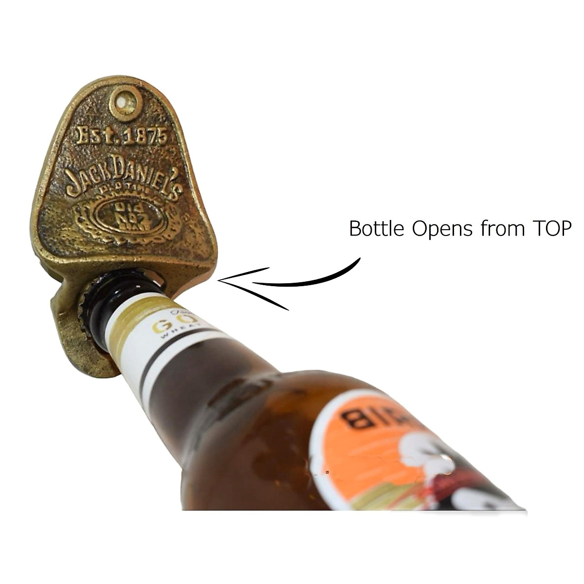 Frescorr - Wall Mounted Bottle Opener Rustic and Antique Farmhouse with Screws - 1 pack (Antique) (1)