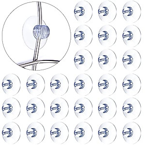60 Pieces Suction Cups for Shower Caddy Shower Suction Cups Connectors Heavy Strength Large Clear Plastic Suction Cups Hooks Holder for Bathroom Window Glass Home Kitchen