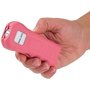 POLICE 512 Stun Gun with LED Flashlight Rechargeable, Pink