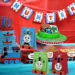 WQT 24 PCS Train Candy Bags Train Party Favors Train Birthday Party Supplies Train Party Gift Goody Treat Bags