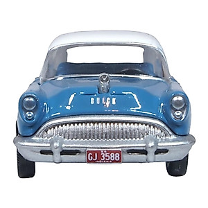 Century Estate Wagon Ranier Blue and Arctic White 1/87 (HO) Scale Diecast Model Car by Oxford Diecast 87BCE54001