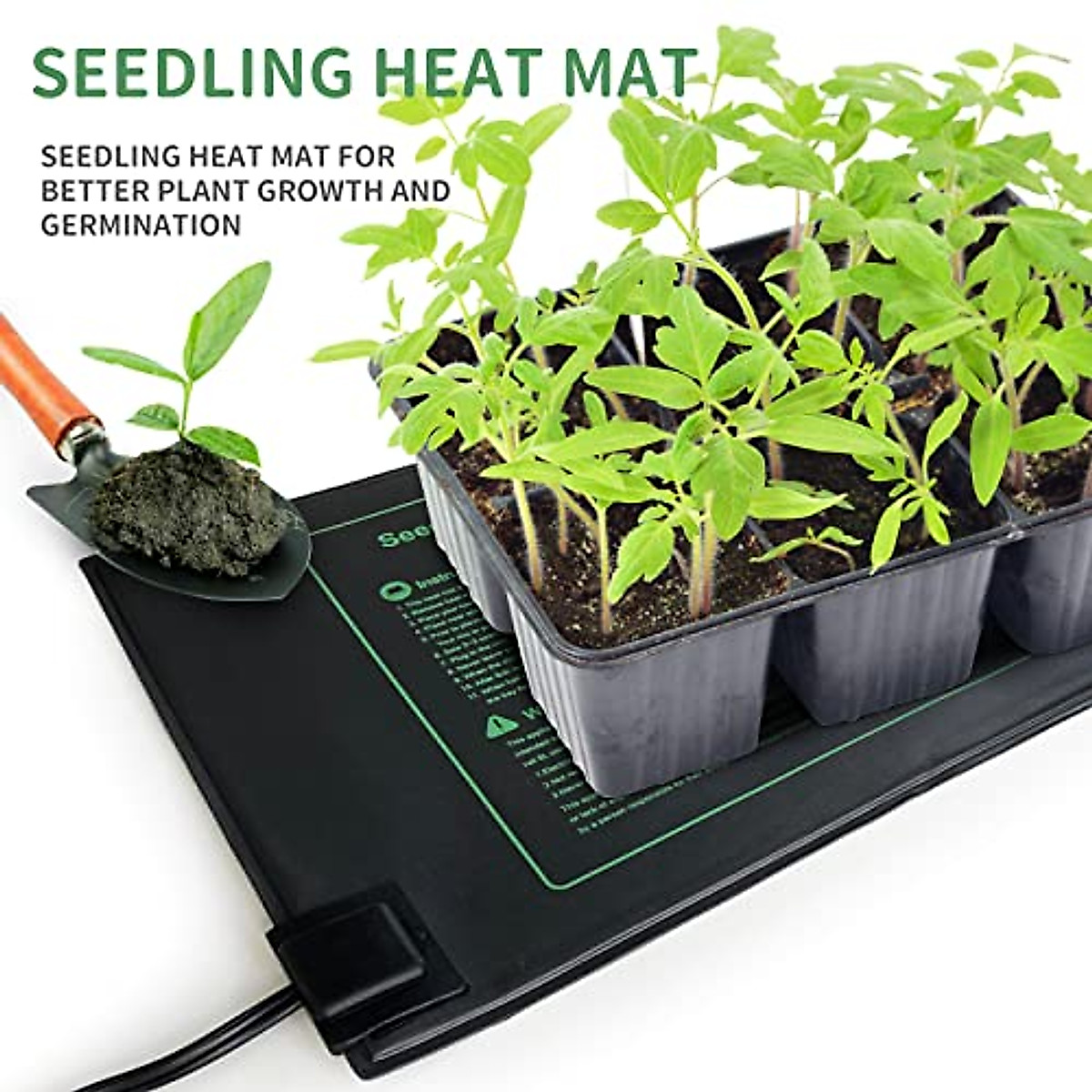 NAMOTEK 2 Pack Seedling Heat Mat, Durable Waterproof Seed Germination Heating Mat, Warm Hydroponic Plant Heating Pad