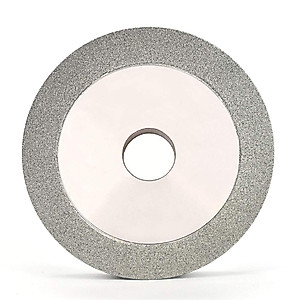 Flat Diamond Grinding Wheel 3-1/16" x 1/2" x 3/8" Grit #150 Parallel Cutter Wheel for Hard Alloy, Tungsten Steel， Ceramic, Gem, Glass - 1Pack