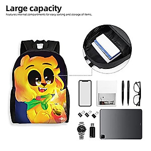 Hei Bai.JZQ Outdoor Durable Multifunction Casual Canvas Bag Cartoon Backpack Daypack Bookbag