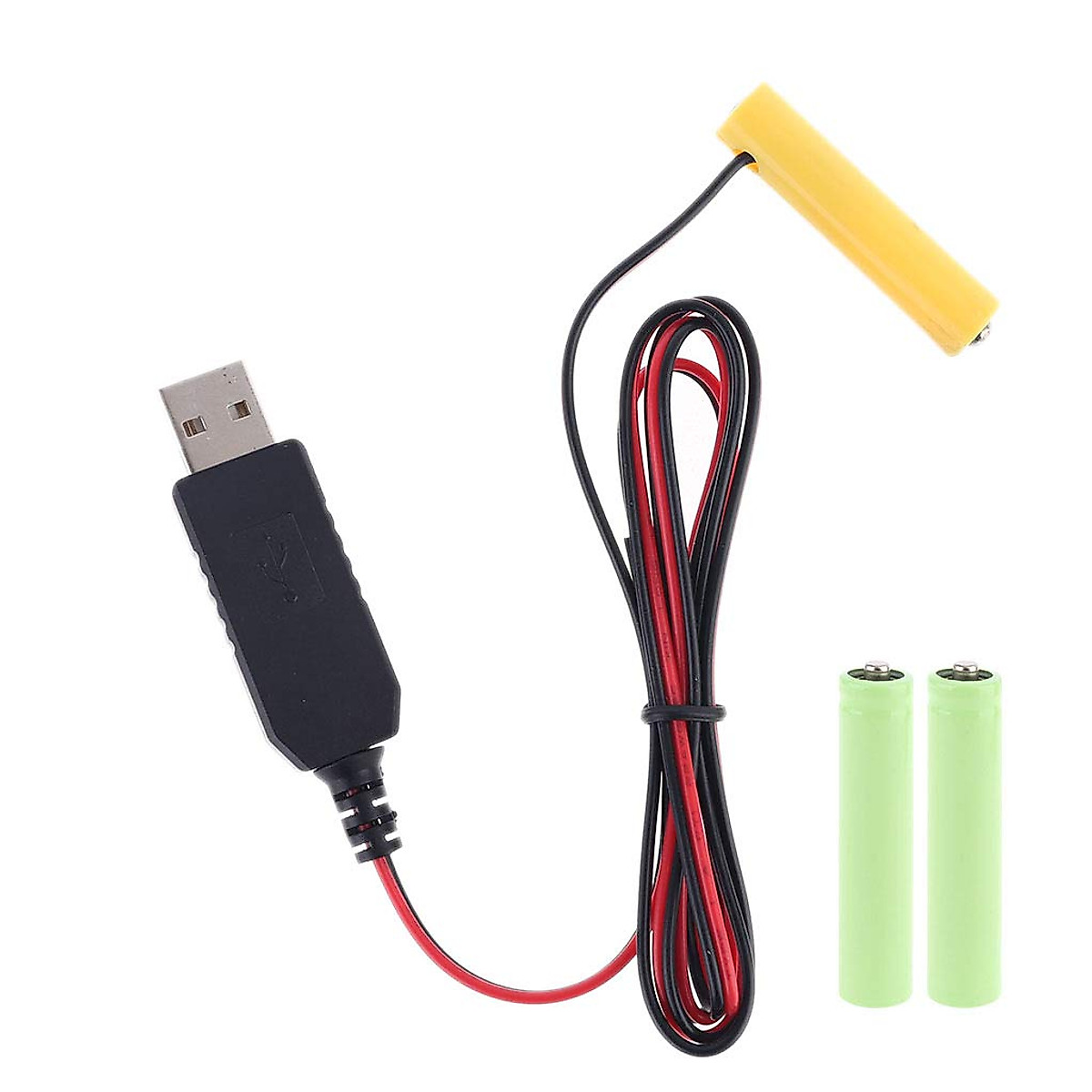 LR03 AAA Battery Eliminator 2m USB Power Supply Cable Replace 1 to 4pcs AAA Battery for Electric Toy Flashlight Clock (4.5v)