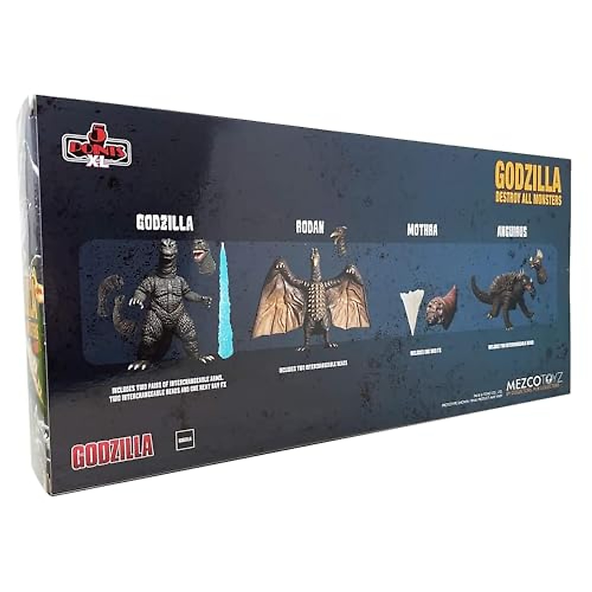 MEZCO TOYS 5 Points XL Godzilla Destroy All Monsters RD1 Box Set