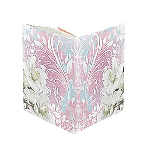 Flashideas Beautiful Flower Paperback Book Cover for Women Washable & Reusable Paperback Book Covers Fits Extra Large Hardcover Textbooks up to 9 x 11 Surprise Gifts