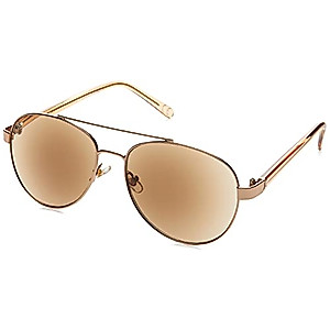 Sofia Vergara x Foster Grant Women's Carmen Full Lens SunReaders Aviator Reading Glasses, Shiny Bronze, 57 mm + 1.5