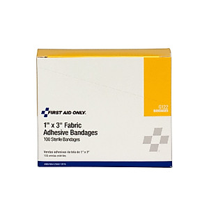 First Aid Only G122 Fabric Bandage, 100 Count, 1 X 3 Inch