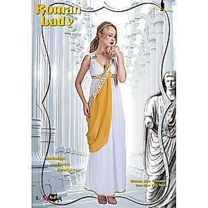 EraSpooky Women's Roman Lady Greek Goddess Costume (PlusSize) White