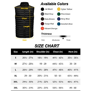 Little Donkey Andy Men's Lightweight Puffer Vest Warm Thermal Sleeveless Jacket for Golf Casual Travel Slate Brown L