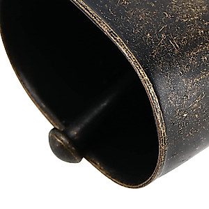 MAHIONG 25 Pack Cow Horse Sheep Grazing Copper Bells, Small Metal Cow Bells Loud Bronze Bell, Small Brass Bell Anti Lost Bells for Cow Horse Sheep Cattle, Bronze Black