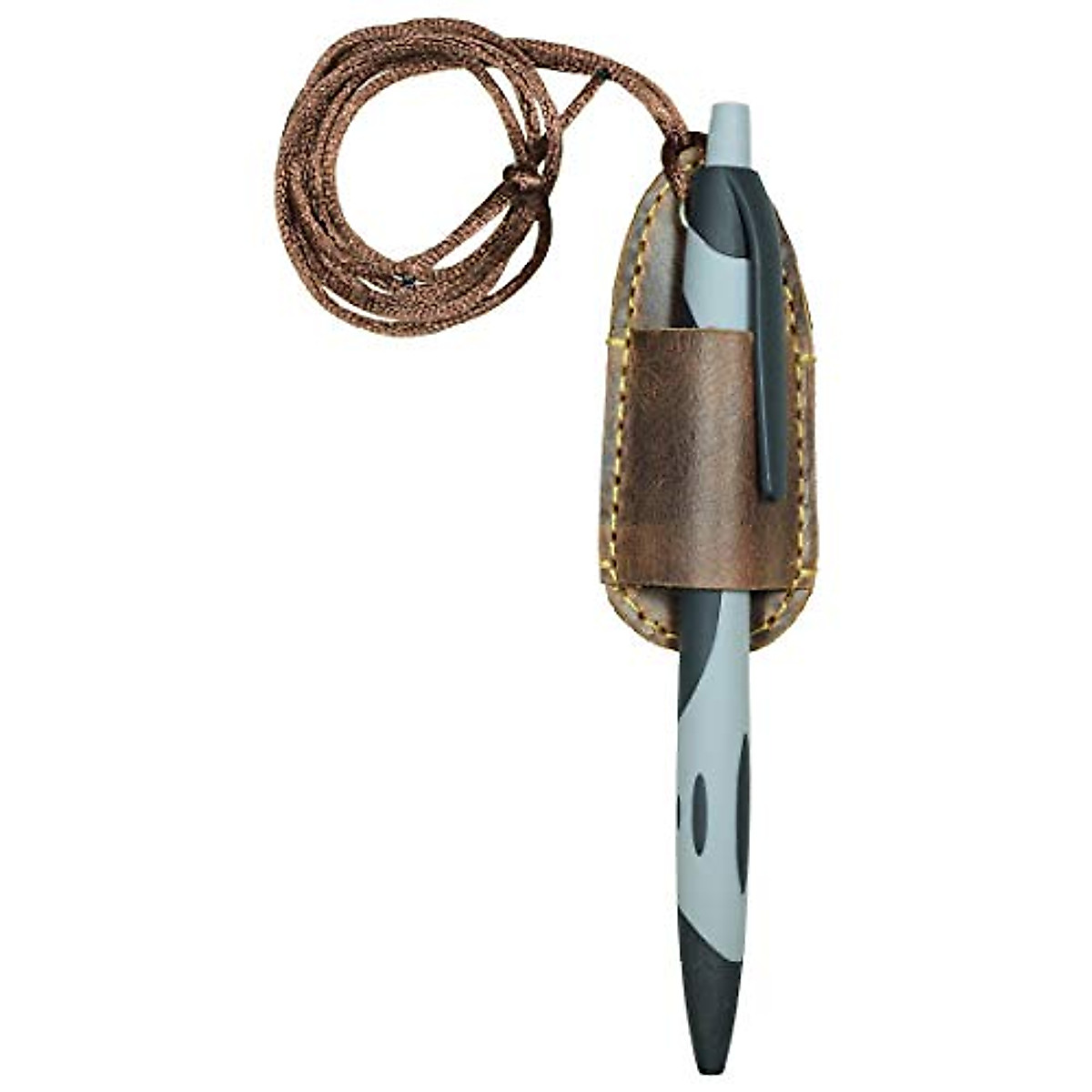 Hide & Drink, Leather_Lanyard Pen Holder, School & Office Supplies, Bookworm Accessories, Handmade Includes 101 Year Warranty :: Bourbon Brown