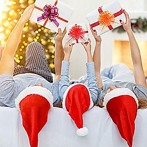 Pull Bow Large Organza Wrapping Pull Bow with Ribbon for Wedding Gift Baskets, 6 Inches Diameter Multicolor (14 Pieces)