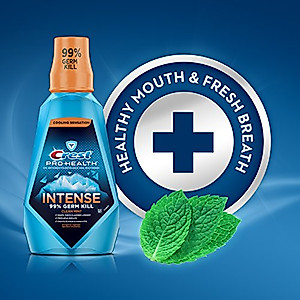Crest Pro Health Intense Mouthwash with CPC (Cetylpyridinium Chloride), Clean Mint, 16.9 Fluid Ounce (Pack of 4)