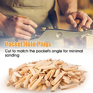 Solid Wood Pocket Hole Plugs Wood Pine for Pocket Hole Jig Woodworking Tool (150)