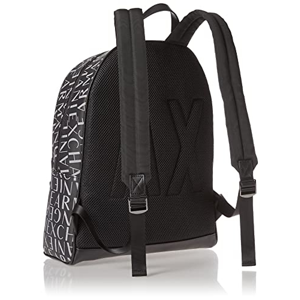 A|X Armani Exchange All-Over Logo Eco-Leather Backpack, Black