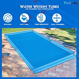Poolzilla 8-Foot Heavy Duty Double Chamber Water Tube for Swimming Pool Winter Covers - 6 Pack