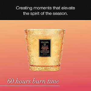 Voluspa Spiced Pumpkin Latte, 2 Wick Boxed Hearth Candle, 16.5 Ounce, 60 Hour Burn Time, All Natural Wicks and Coconut Wax for Clean Burning, Vegan, Poured in The USA