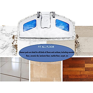 8 Pack Steam Mop Reusable Replacement Pads for Bissell Powerfresh Steam Mop 1940 1806 1544 2075 2685A 2181 2814 Series, Model 19402 19404 19408 19409 1940A 1940F 1940Q 1940T 1940W B0006 B0017 2075A