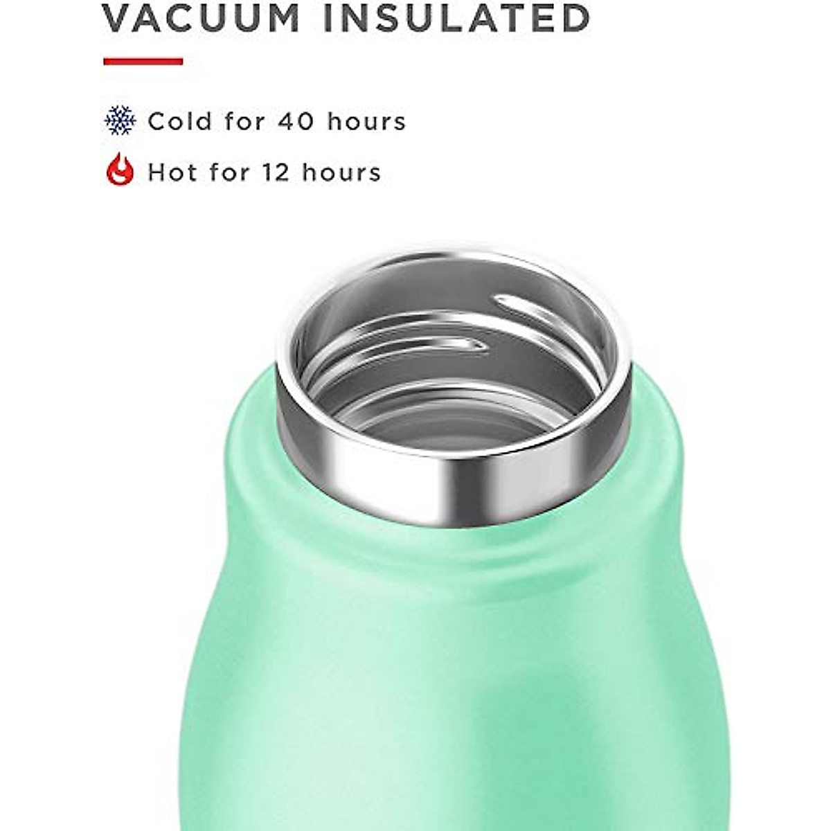 ZOKU Stainless Steel Bottle, 16.9 fl oz (500 ml), Cold and Heat Retention, My Bottle, Coffee Portable (Matte Teal)