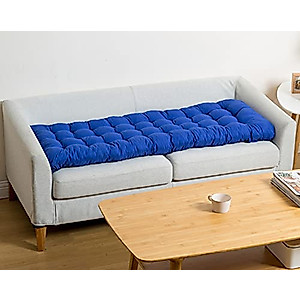KRIDDR Thick Garden Bench Cushion 2 3 Seater Rectangle Chair Cushion 80/100/120cm Bench Cushions for Indoor Outdoor Chaise Lounge Swing