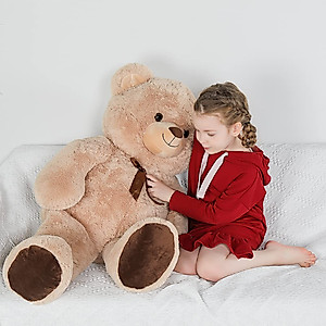 Tezituor Giant Teddy Bear Big Stuffed Animal Stuffed Bear Soft Plush Teddy Bear 41'' Large Bears for Kids on Baby Shower, Valentine's Day, Christmas, Birthday
