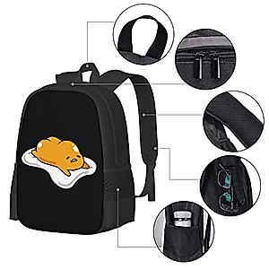 Gudetama_Cute Bag Backpack School Bag Adjustable Large Capacity Leisure Bags Unisex