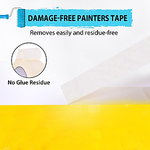 360Tronics White Painters Tape Multi-Surface Tape, 2 in x 60 Yards Painter's Tape White for Wall Painting, Labeling, DIY Projects, Protects Surfaces and Removes Easily, 1 Roll