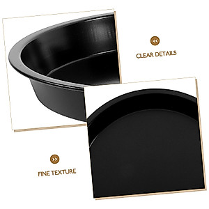 SHOWERORO Steel Cake Tray Pizza Pans Microwave Pizza Pan Pie Baking Tray 8 Inch Cake Pans Pizza Round Plate Crisper Pan Nonstick Bakeware Seafood Grill Pan Carbon Steel Oven Baking Pan