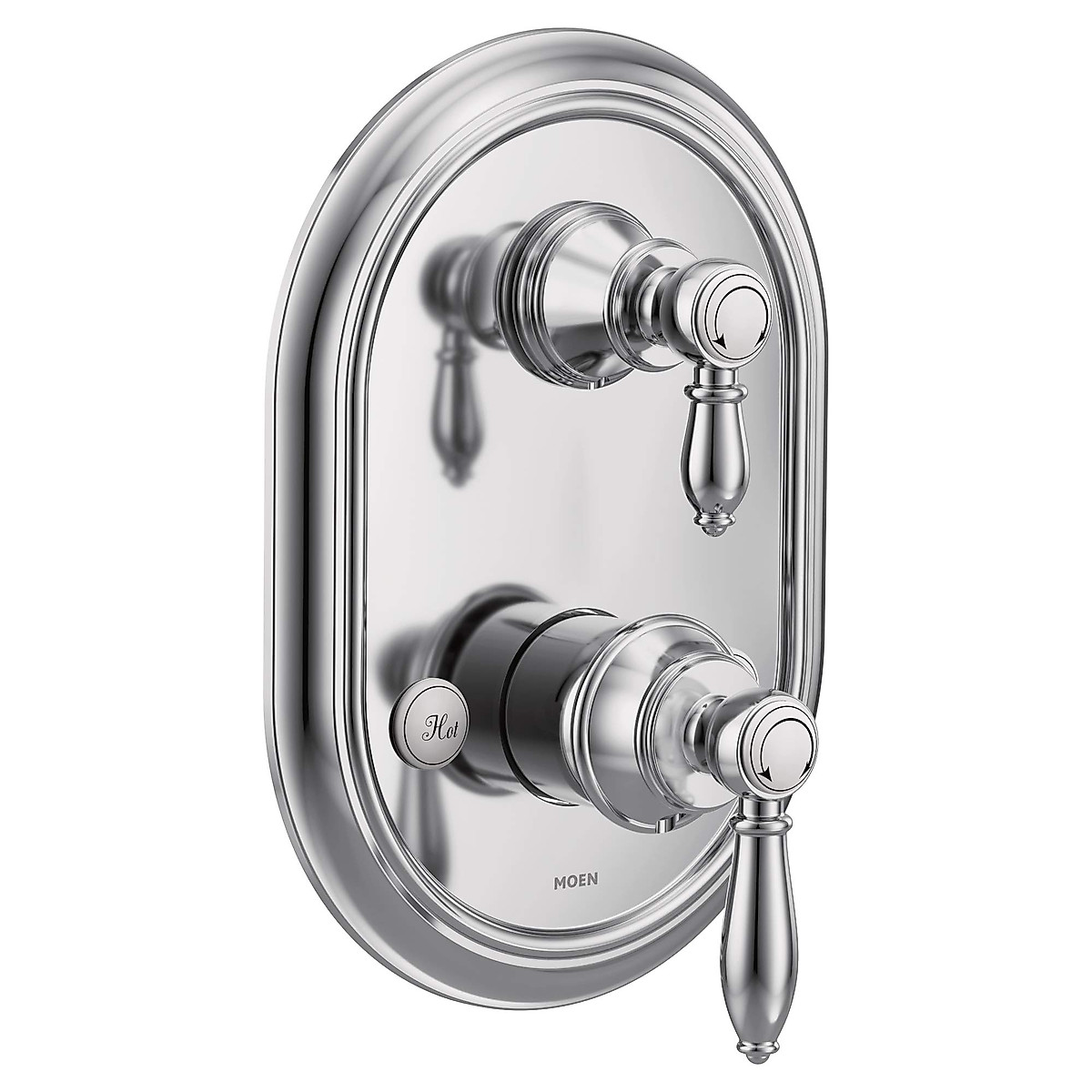 Moen UTS4311 Weymouth M-CORE 3-Series 2-Handle Shower Trim with Integrated Transfer Valve, Valve Required, Chrome