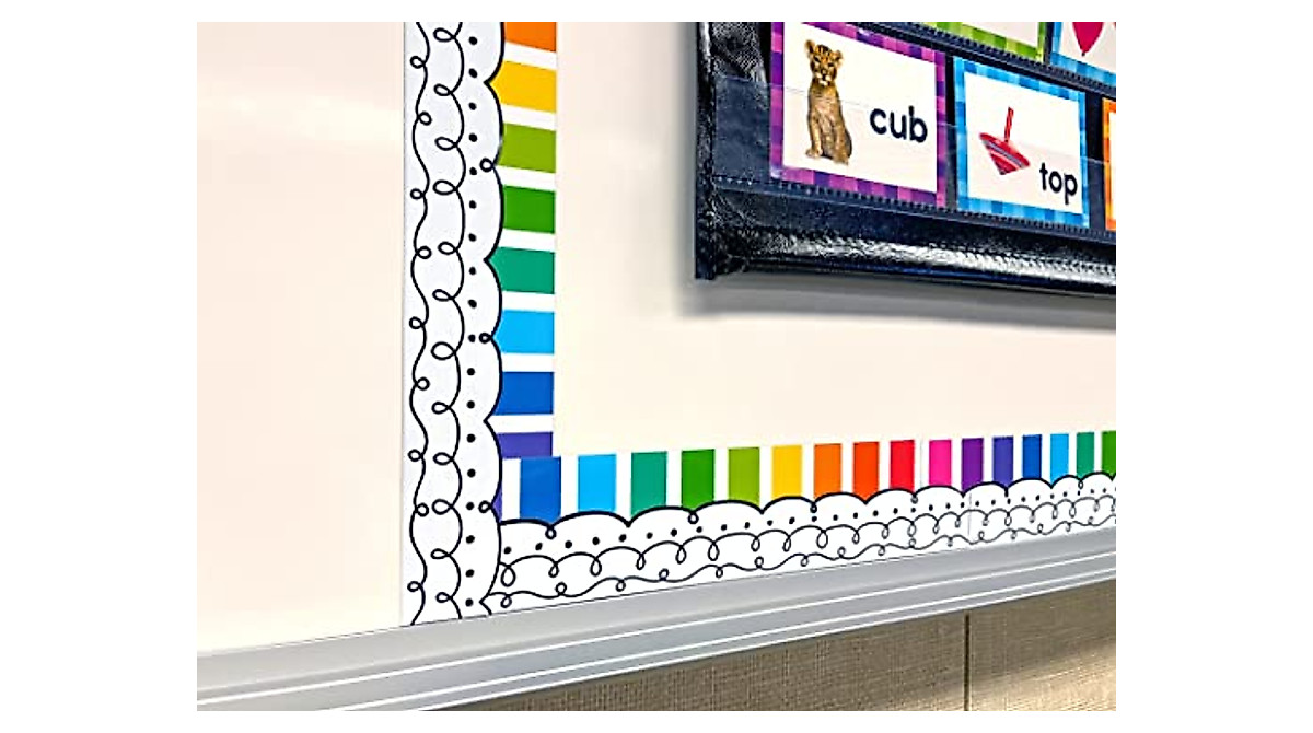 Colorful Stripes Magnetic Border by Teacher Created Resources
