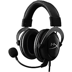 HyperX Cloud II Gaming Headset - 7.1 Surround Sound - Memory Foam Ear Pads - Durable Aluminum Frame - Works with PC, Xbox, PS4 - Gun Metal (Renewed)