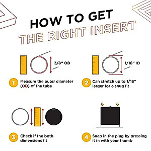 Prescott Plastics Made in USA 3/8" Inch White Round Vinyl Plug Insert (20 Pack), End Cap for Metal Tubing, Fence, Glide Insert for Pipe Post, FDA Food Grade,Chairs and Furniture