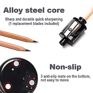 Pencil Sharpeners Electric Pencil Sharpener, Battery Operated Pencil Sharpener for Kids Artists Adults, Automatic Sharpen for 2B/HB/Colored Pencils, Portable Pencil Sharpener for Classroom Office Home