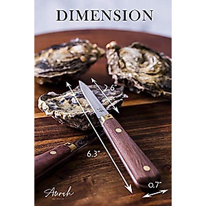 Aursh Oyster Shucking Knife With 2 Pairs Level 5 Protection Food Grade Cut Resistant Gloves (M & L Sizes) Oyster Knife Shucker Set Clam Knife Oyster Opener Seafood Opener Kit Tool Oyster Shucker Set