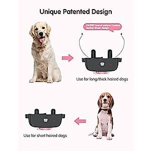 PATPET Dog Training Collar with Remote(8-100 lbs), Rechargeable Shock Collar for Medium Dogs, Up to 1000 ft Remote Range IPX7 Waterproof Dog Shock Collar