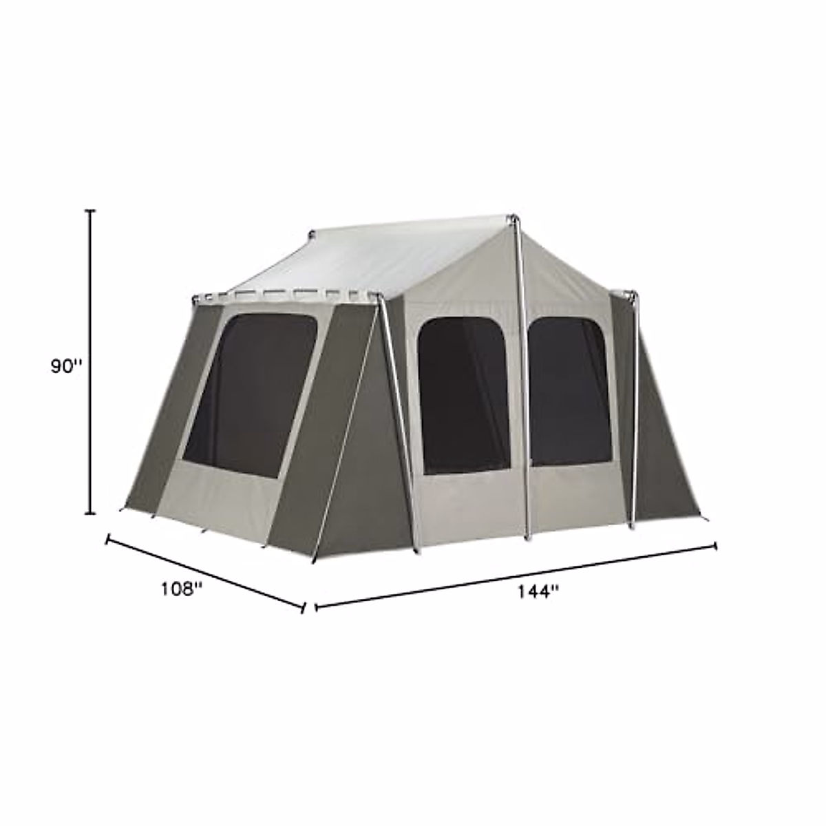 KODIAK CANVAS 12x9 Canvas Cabin Tent, Tan, One Size