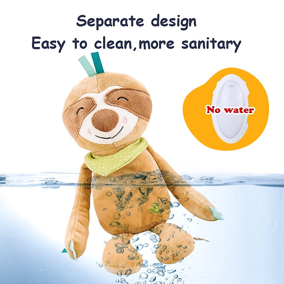 Konig Kids Baby Sleep Soothers, Baby Sleep Aid Plush Toy with Auto Power Off Timer, Night Light Projector, 10 Soothing Lullabies, White Noise Machine