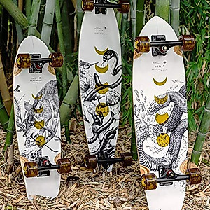 Arbor Pilsner Bamboo Collective Series Cruiser Skateboard Bundled with Swell Skate Tool + Crate White Shark Sticker…
